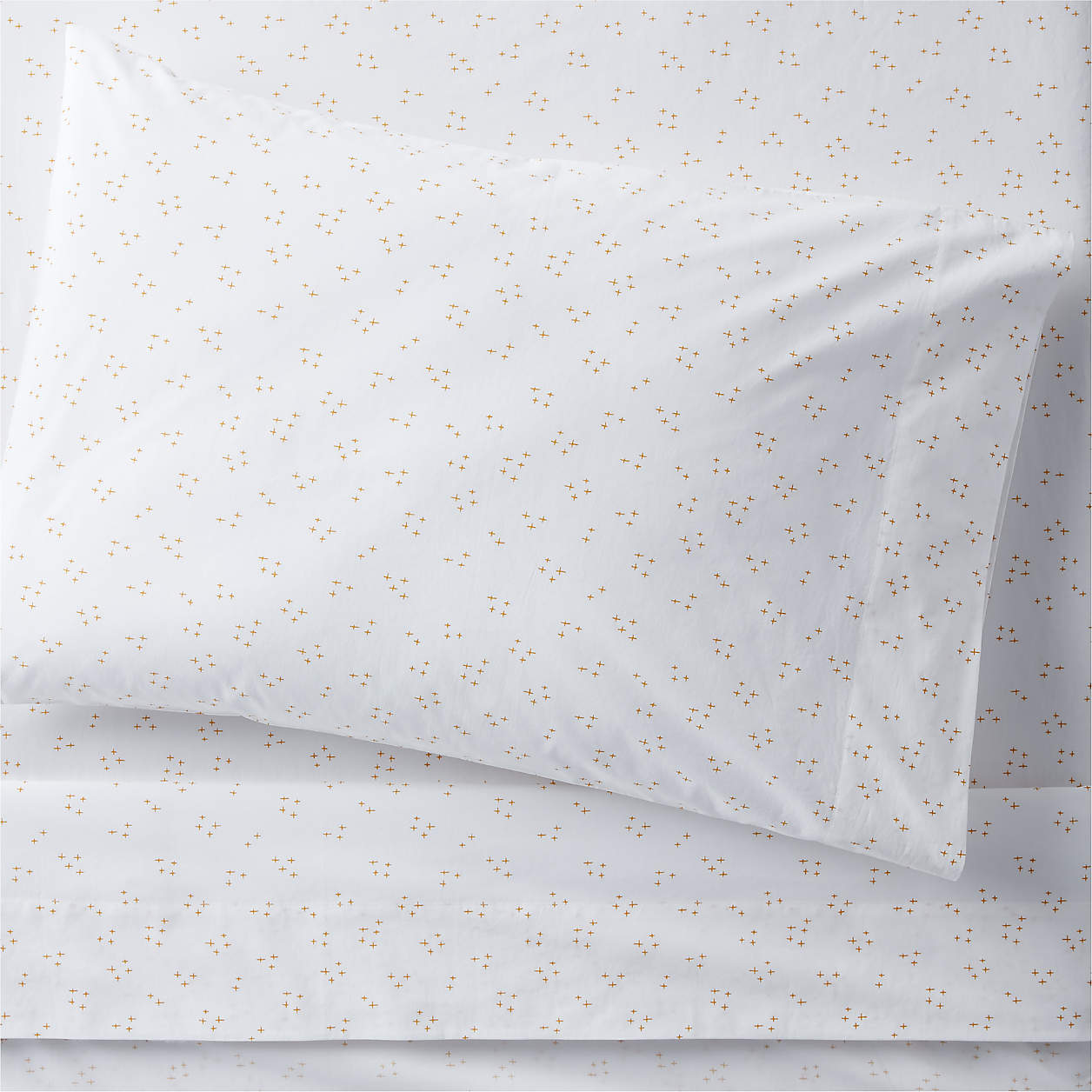 Cozy Cloud Twinkle Savannah Yellow Washed Organic Cotton Twin Sheet Set ...