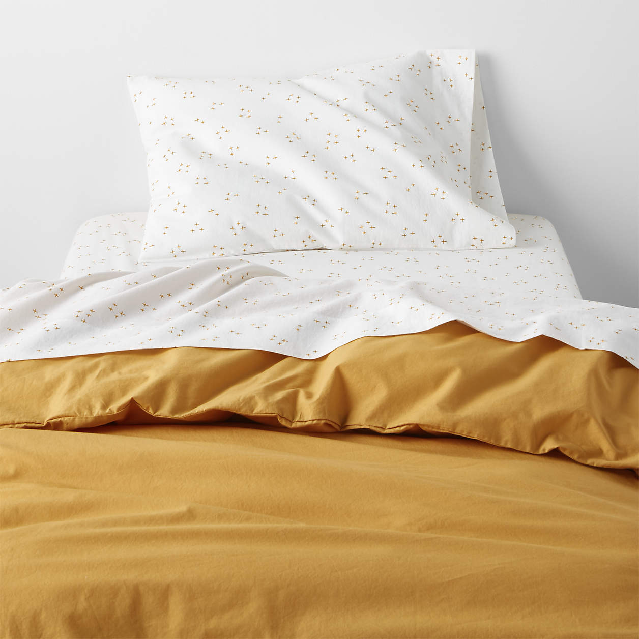 Cozy Cloud Savannah Yellow Organic Washed Cotton Toddler Duvet Bedding ...