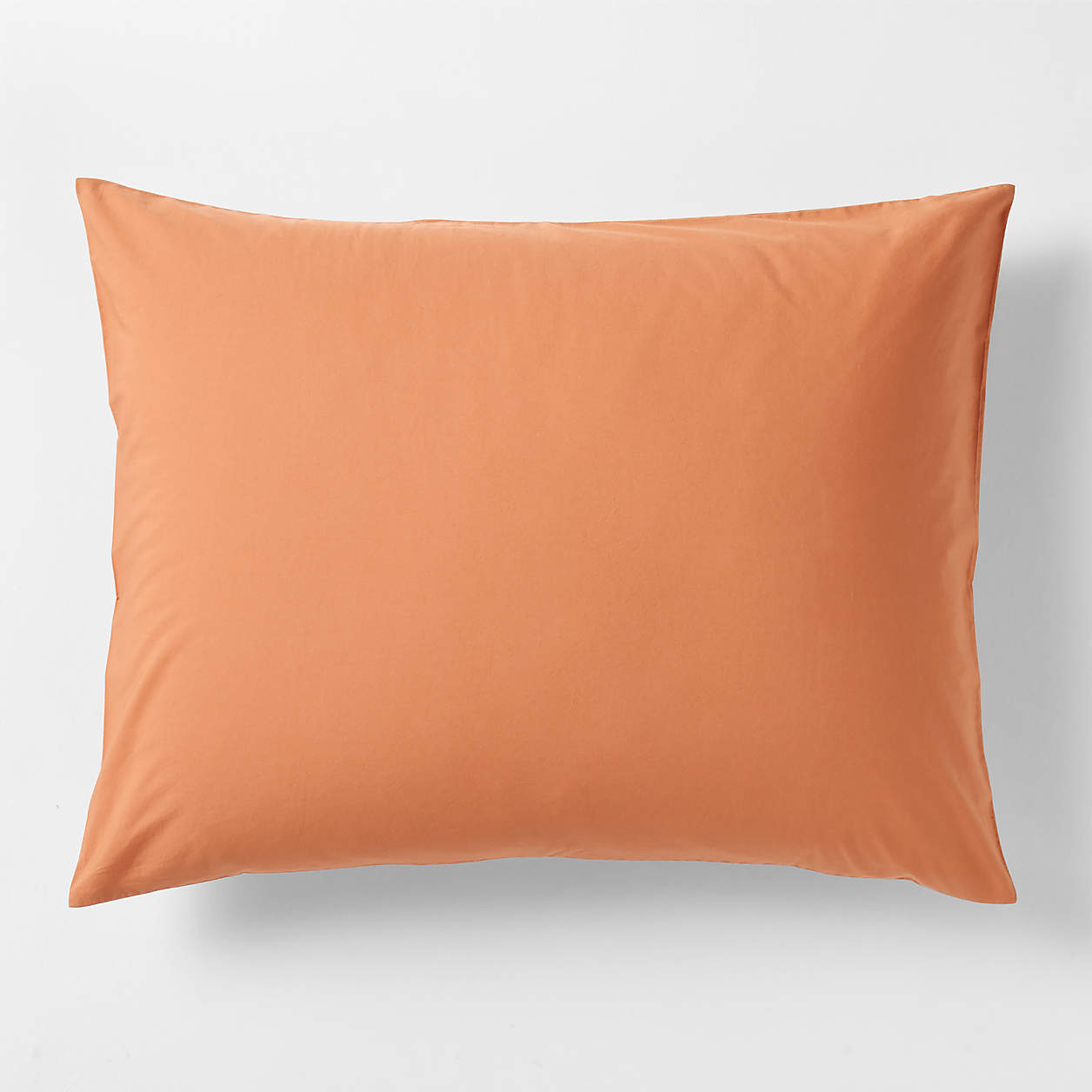 Modern Cozy Cloud Canyon Orange Organic Washed Cotton Duvet Pillow Sham ...
