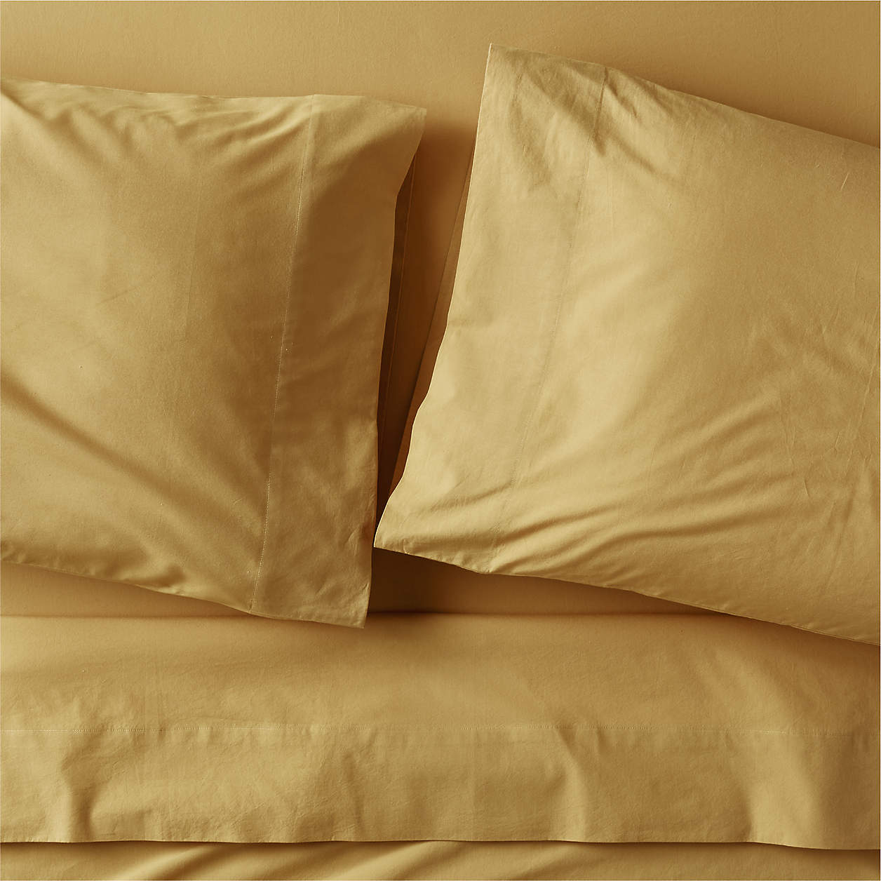 Modern Cozy Cloud Savannah Yellow Organic Washed Cotton Kids Sheet Set ...