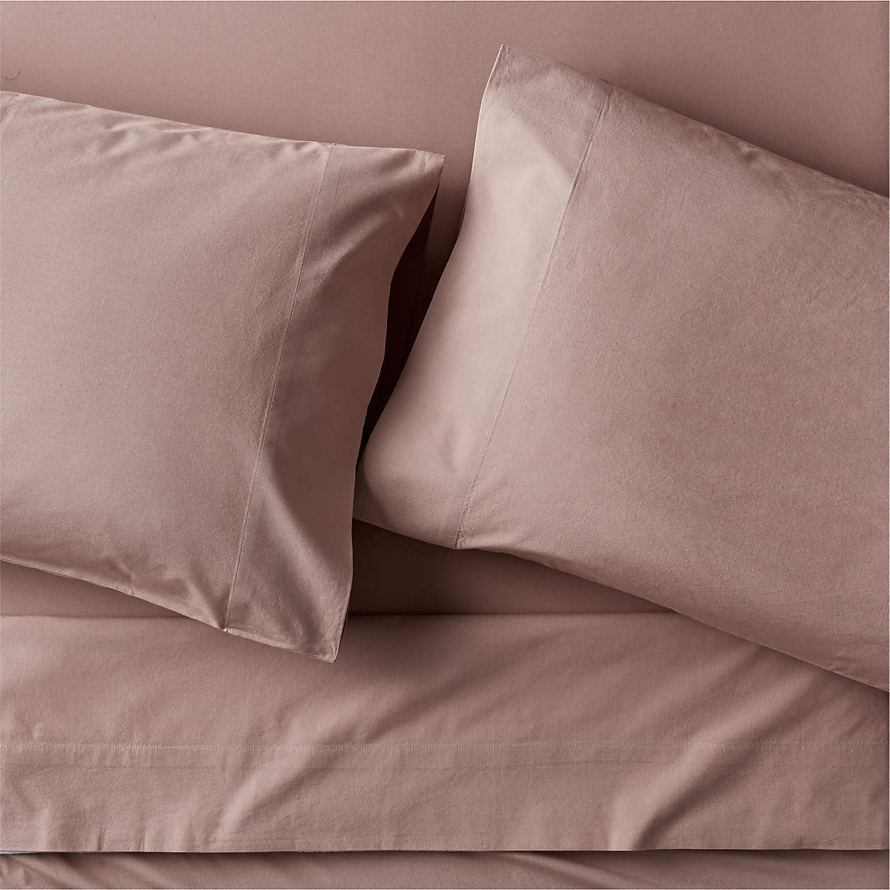 Modern Cozy Cloud Moody Mauve Organic Washed Cotton Kids Sheet Set ...