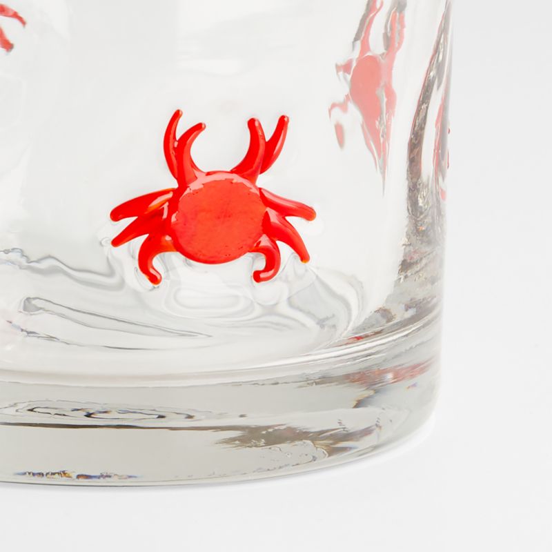 Crabs Glass Double Old-Fashioned Glass + Reviews | Crate & Barrel