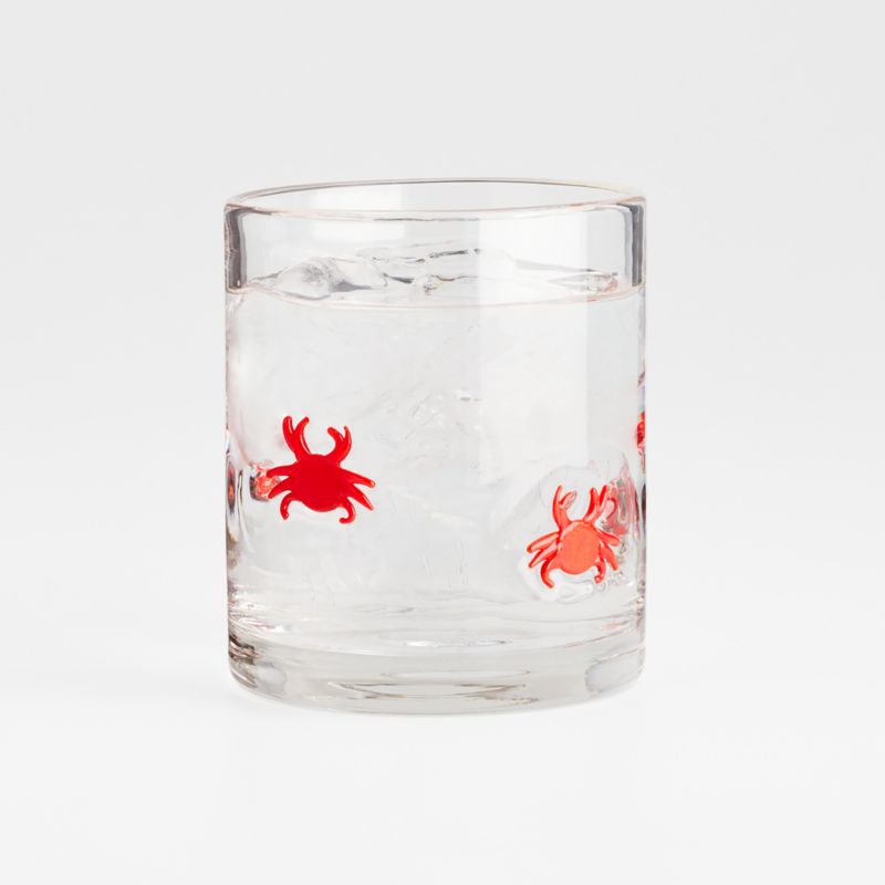 Crabs Glass Double Old-Fashioned Glass + Reviews | Crate & Barrel
