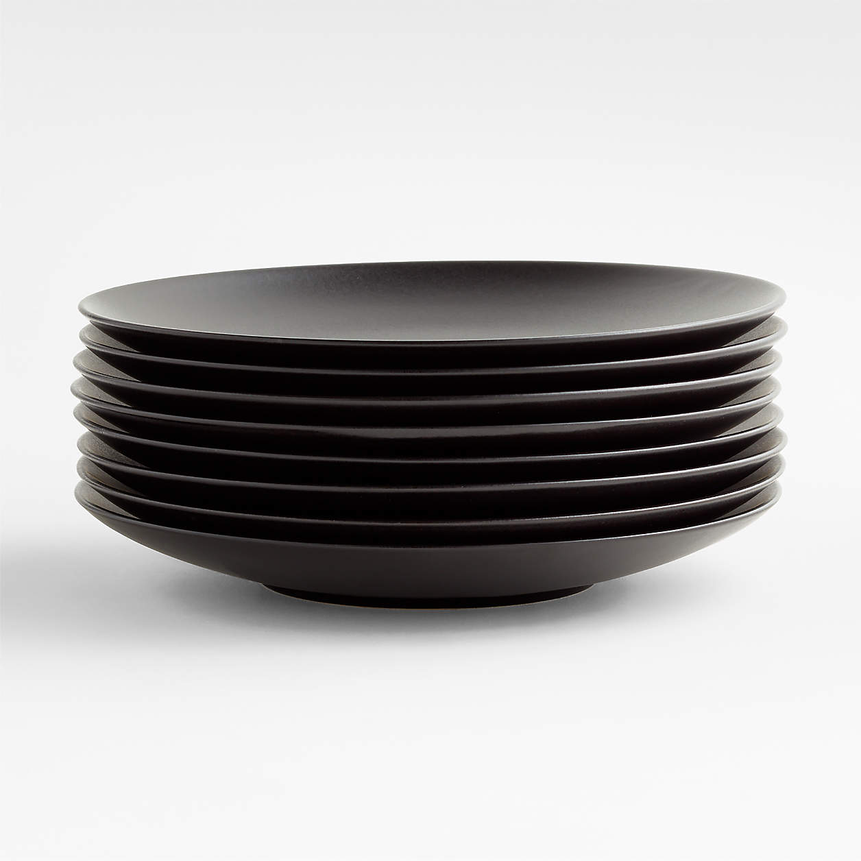 Craft Matte Black Stoneware Coupe Dinner Plates, Set of 8 + Reviews ...