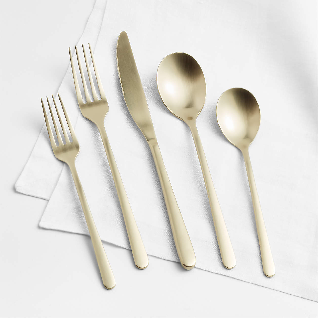 Craft Champagne 5-Piece Flatware Place Setting + Reviews | Crate ...