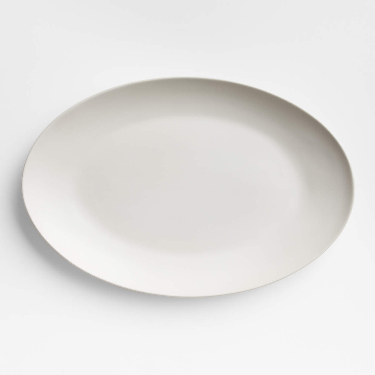 Craft Linen Cream Large Oval Serving Platter + Reviews | Crate & Barrel