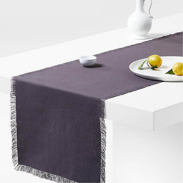 Aspen 120" Warm Natural Organic Cotton Table Runner + Reviews | Crate ...