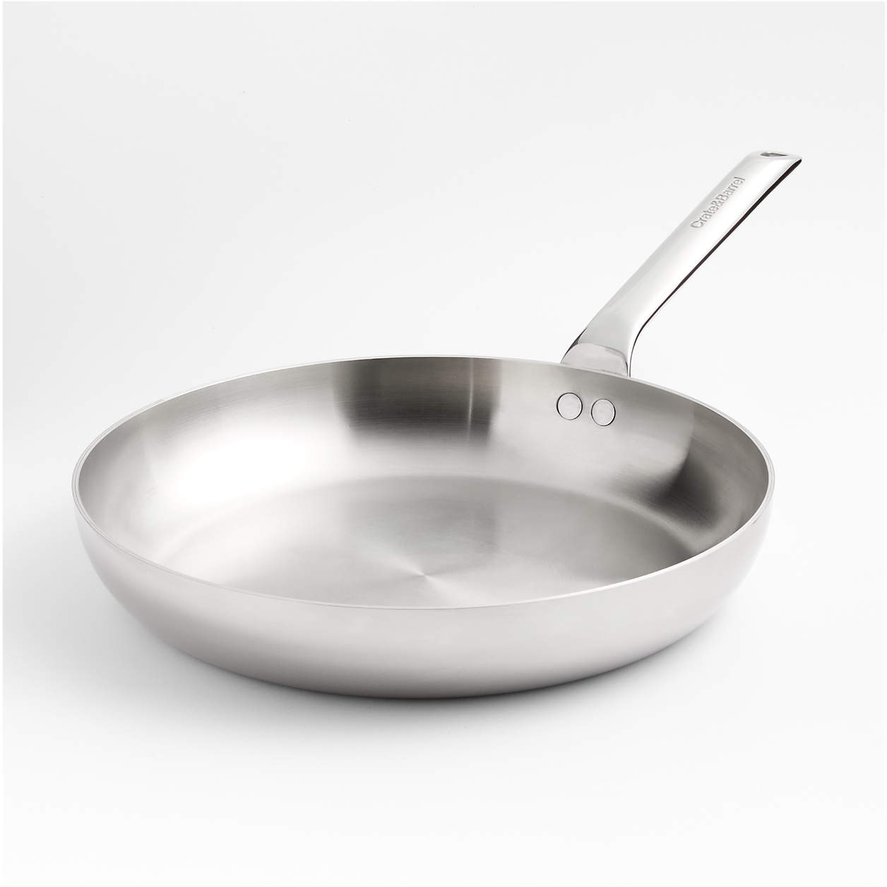Crate & Barrel EvenCook Core 12" Stainless Steel Fry Pan | Crate & Barrel