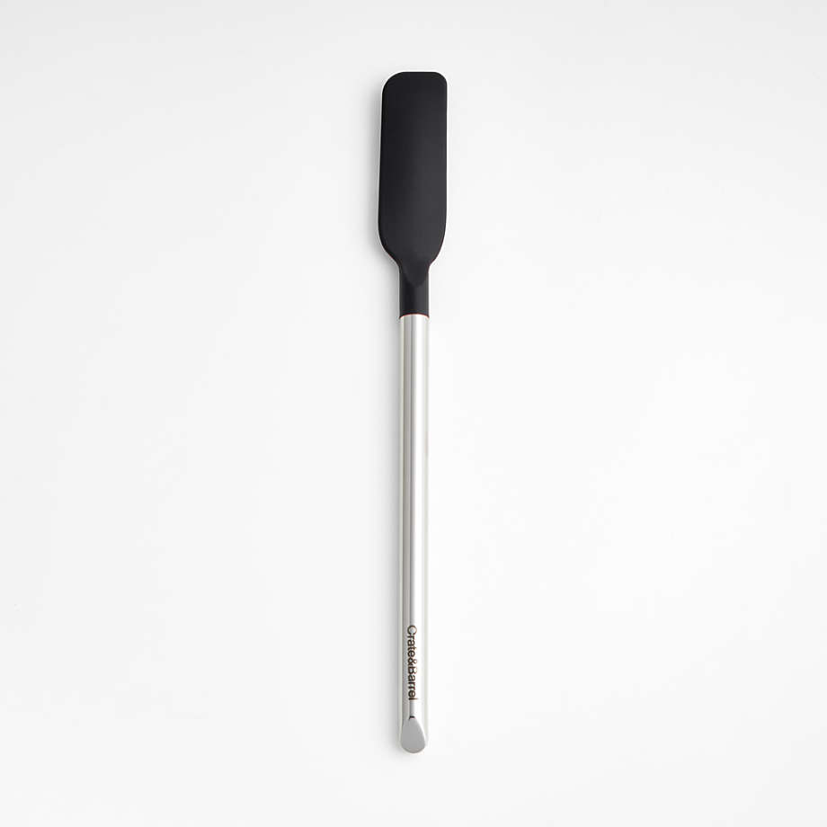 Crate & Barrel Black Silicone and Stainless Steel Jar Scraper | Crate ...