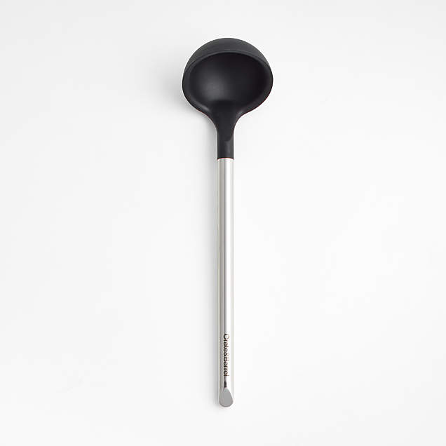 Crate & Barrel Black Silicone and Wood Ladle + Reviews | Crate & Barrel