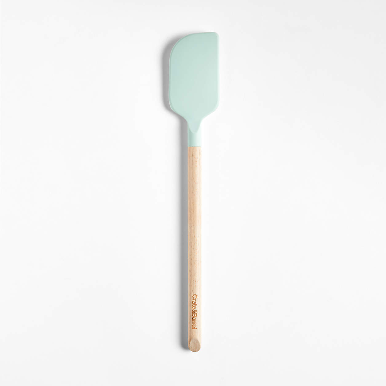 Crate & Barrel Wood and Mint Green Silicone Spatula + Reviews | Crate ...