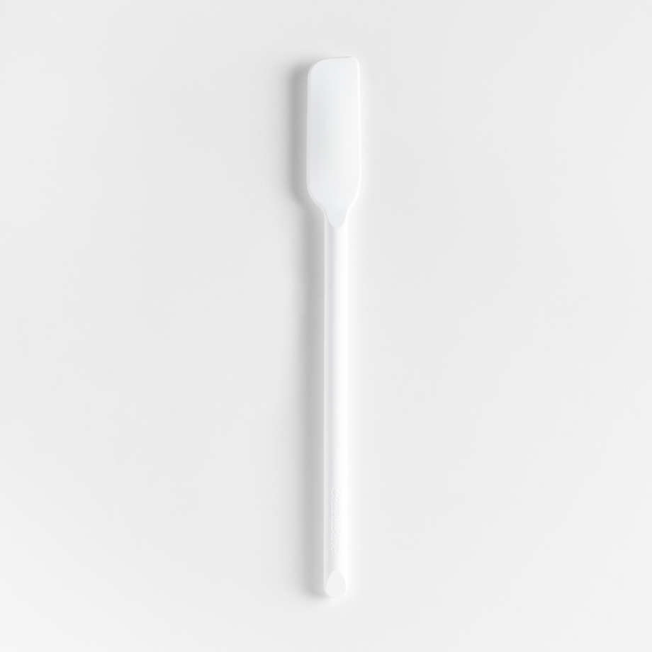 Crate & Barrel White Silicone Jar Scraper | Crate & Barrel