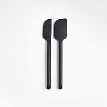Crate & Barrel Black Silicone Mini Spatulas, Set of 2 + Reviews | Crate ...