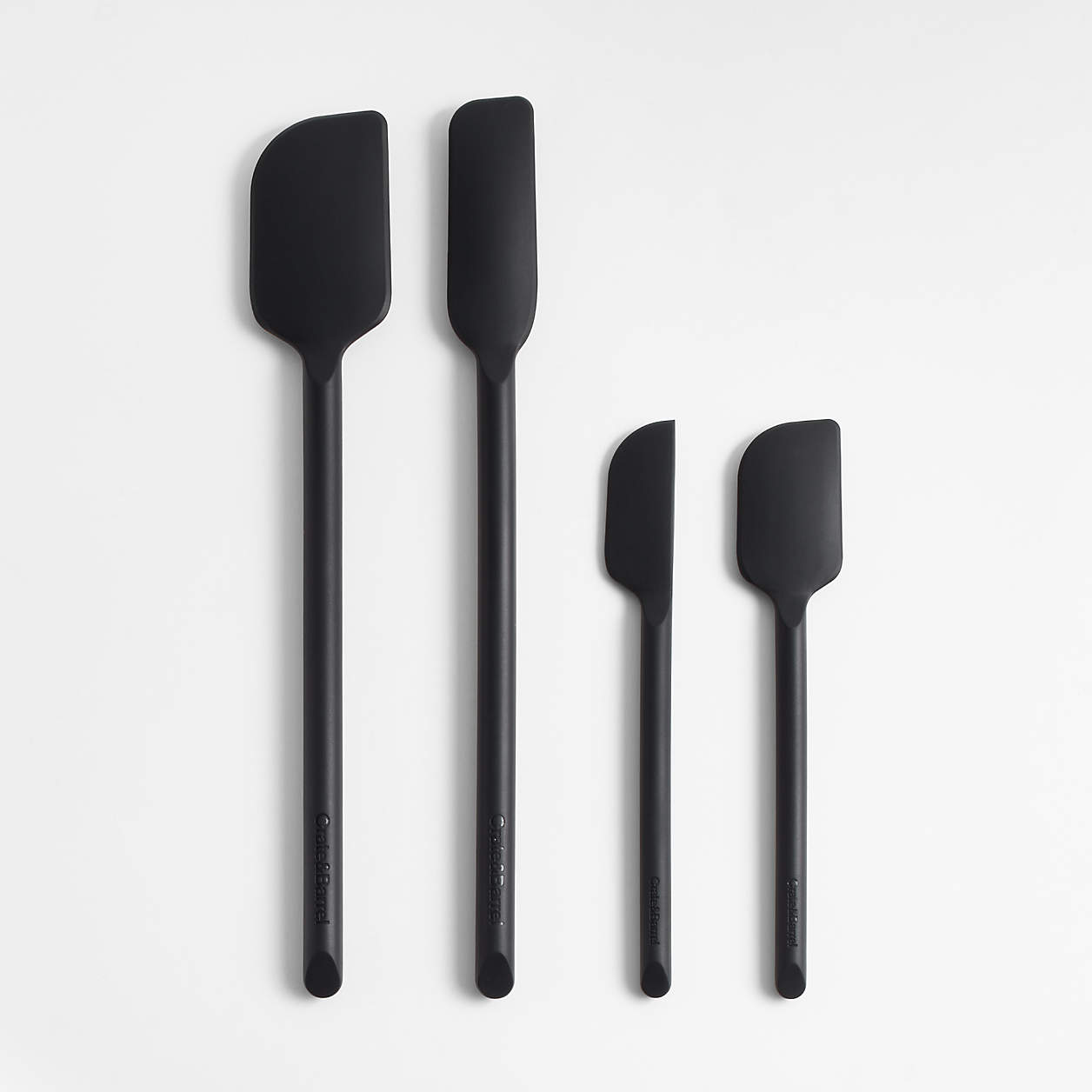 Crate & Barrel Black Silicone Utensils, Set of 4 | Crate & Barrel