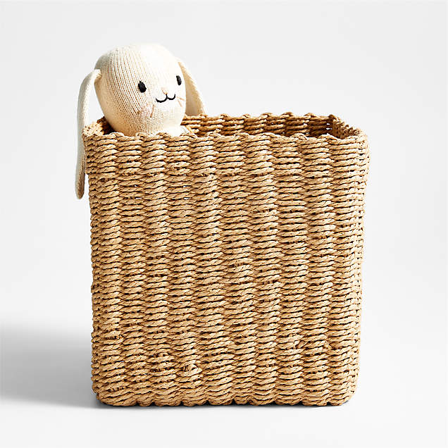 Wonderful Wicker Natural Woven Kids Toy Box with Lid + Reviews | Crate ...