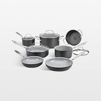Cuisinart Chef's Classic 17-Piece Hard-Anodized Non-Stick Cookware Set ...