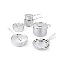 Cuisinart MultiClad Pro 12-Piece Tri-Ply Stainless Steel Cookware Set ...