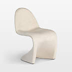 Curva Cream Upholstered Dining Chair | Crate & Barrel