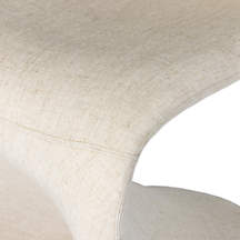 Curva Cream Upholstered Dining Chair | Crate & Barrel