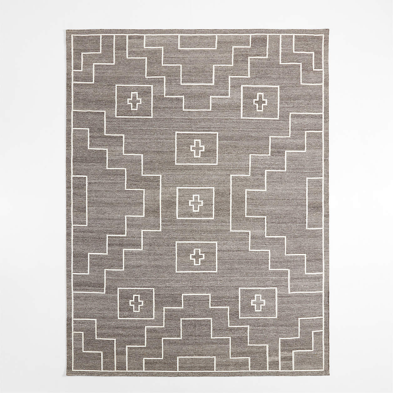 Cuzco Performance Handwoven Charcoal Grey Area Rug 6'x9' | Crate & Barrel