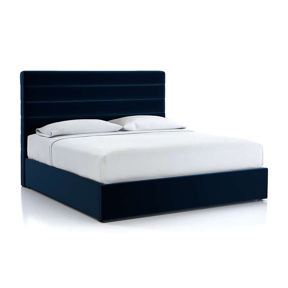 Danielle King Channel Headboard with Gas-Lift Storage Base Midnight ...