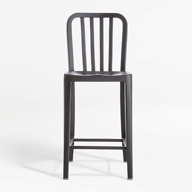Vienna Matte Black Counter Stool + Reviews | Crate & Barrel