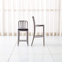 Delta Nickel Counter Stool | Crate & Barrel