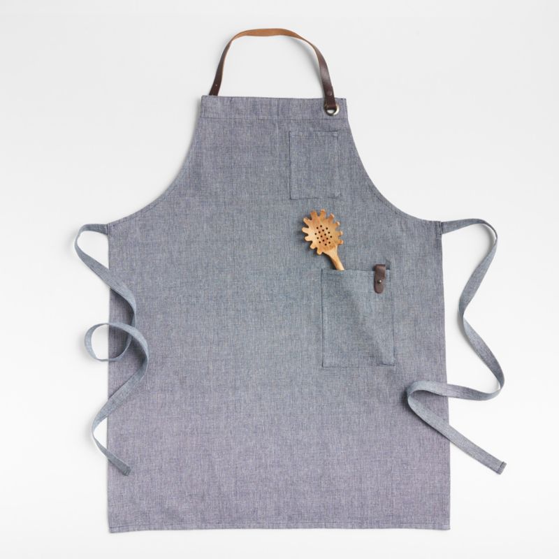 Denim Baking Kitchen Cooking Apron with Pockets + Reviews | Crate & Barrel
