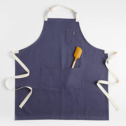 Denim Baking Kitchen Cooking Apron with Pockets + Reviews | Crate & Barrel