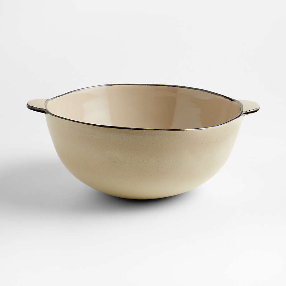 Didi Mu Large Cream Ceramic Mixing Bowl by Eric Adjepong | Crate & Barrel