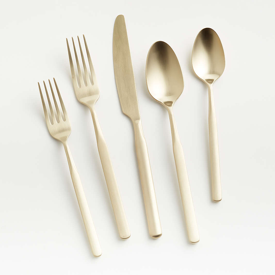 Gold Flatware: Gold Silverware Sets & Golden Utensils | Crate & Barrel