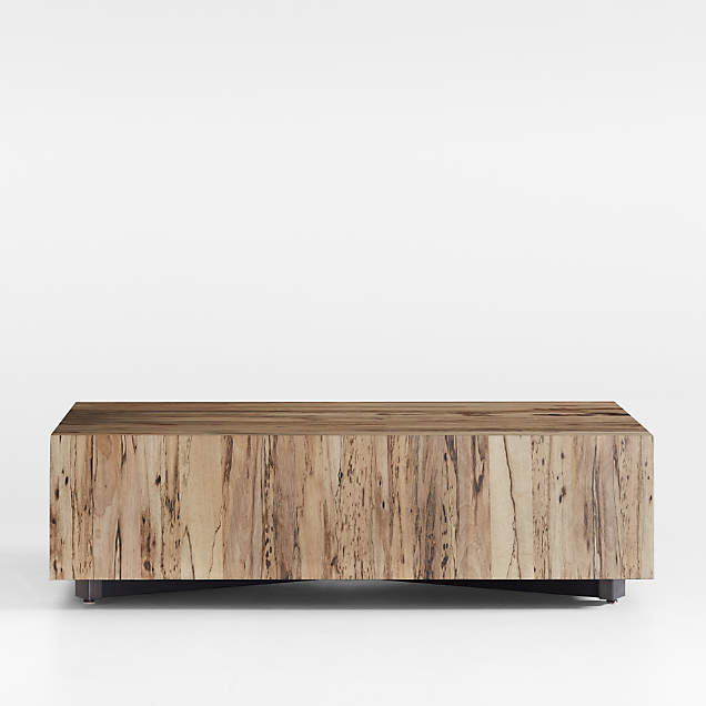 Baja Natural Oak Wood 40" Square Coffee Table + Reviews | Crate ...