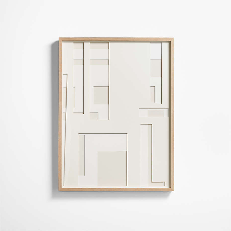 'Dimension I' Framed Hand-Cut Paper Wall Art 30"x 40" by Coup d'Esprit ...