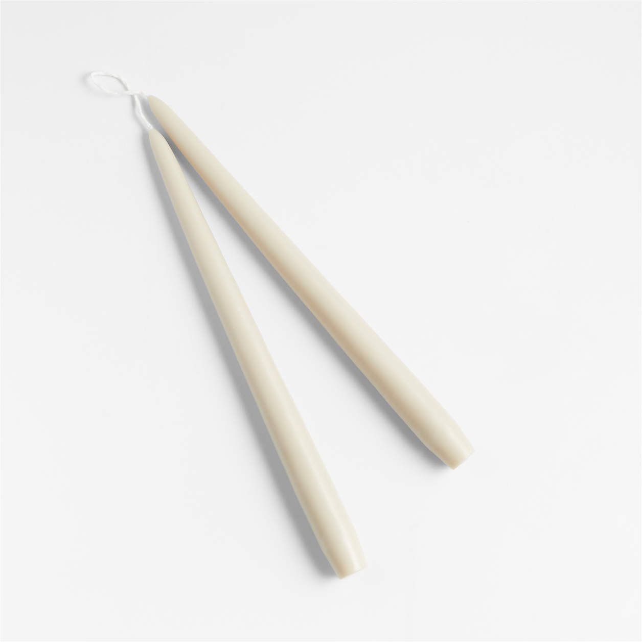 Dipped Parchment Beige Taper Candles, Set of 2 + Reviews | Crate & Barrel