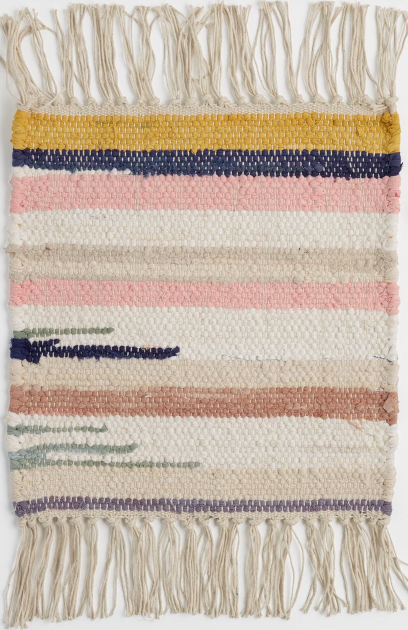 Divya Pink Stripe Rug Swatch | Crate & Kids