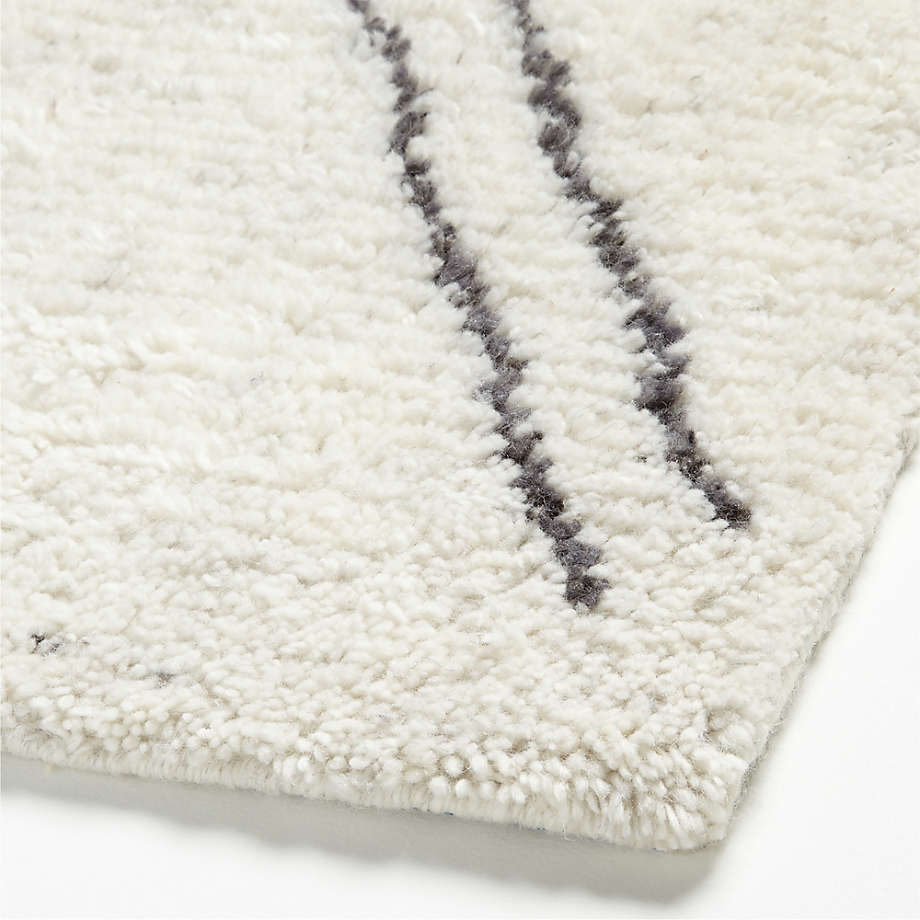 Dolomites Wool Hand-Knotted Ivory Rug Swatch 12"x18" | Crate & Barrel