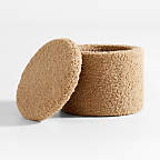 Dot Light Brown Sherpa Kids Storage Ottoman and Stool + Reviews | Crate ...