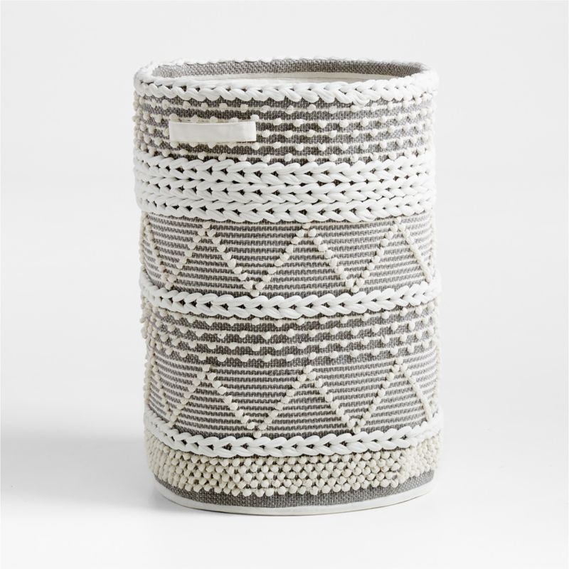 Dottie Grey Macramé Kids Woven Hamper + Reviews | Crate & Kids