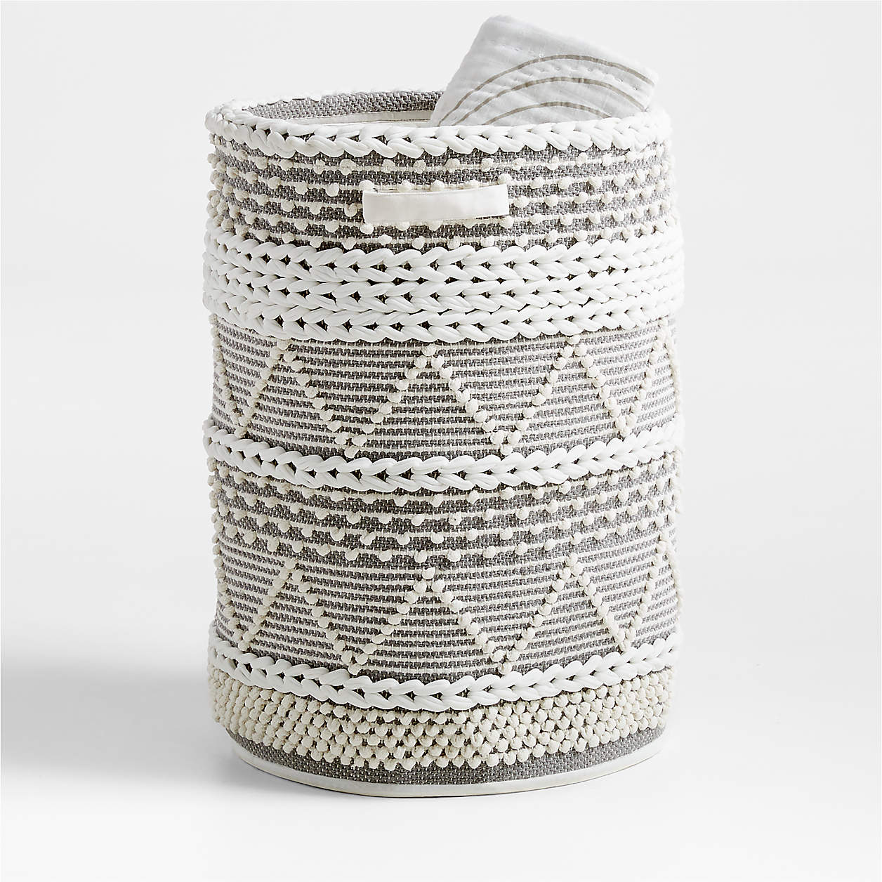 Dottie Grey Macramé Kids Woven Hamper + Reviews | Crate & Kids