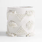 Dottie White Macramé Kids Small Woven Storage Bin + Reviews | Crate & Kids