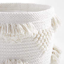 Dottie White Macramé Kids Small Woven Storage Bin + Reviews | Crate & Kids