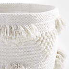 Dottie White Macramé Kids Small Woven Storage Bin + Reviews | Crate & Kids