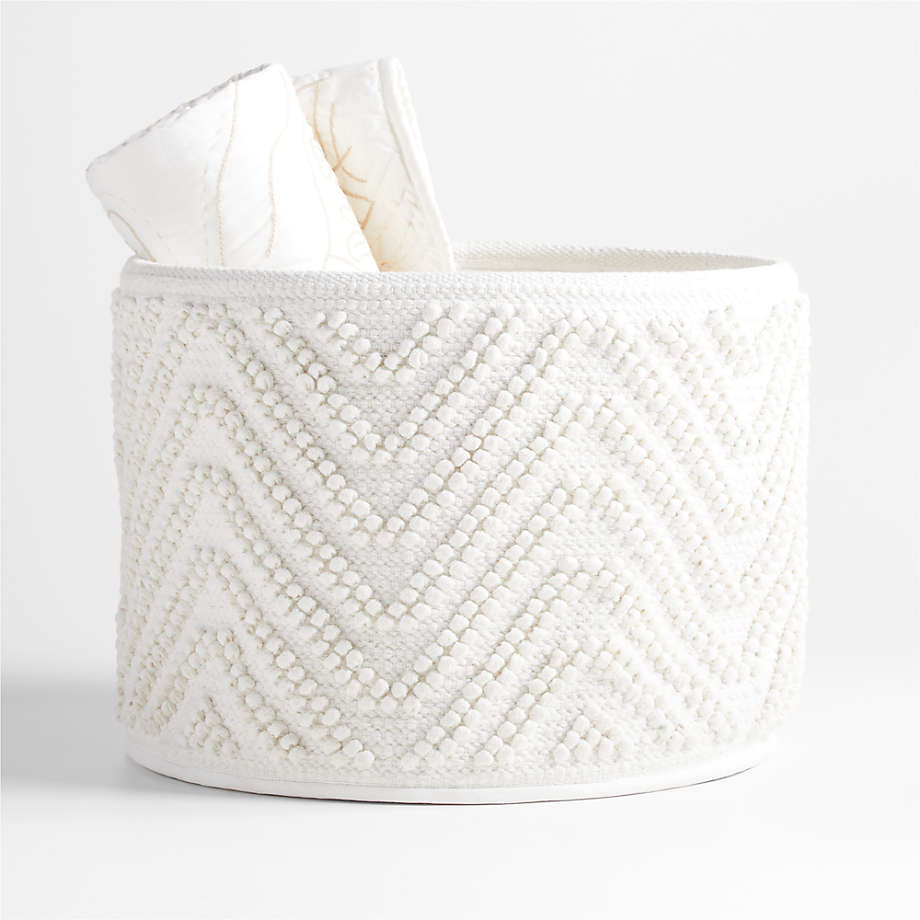 Dottie White Macramé Kids Woven Storage Bin + Reviews | Crate & Kids