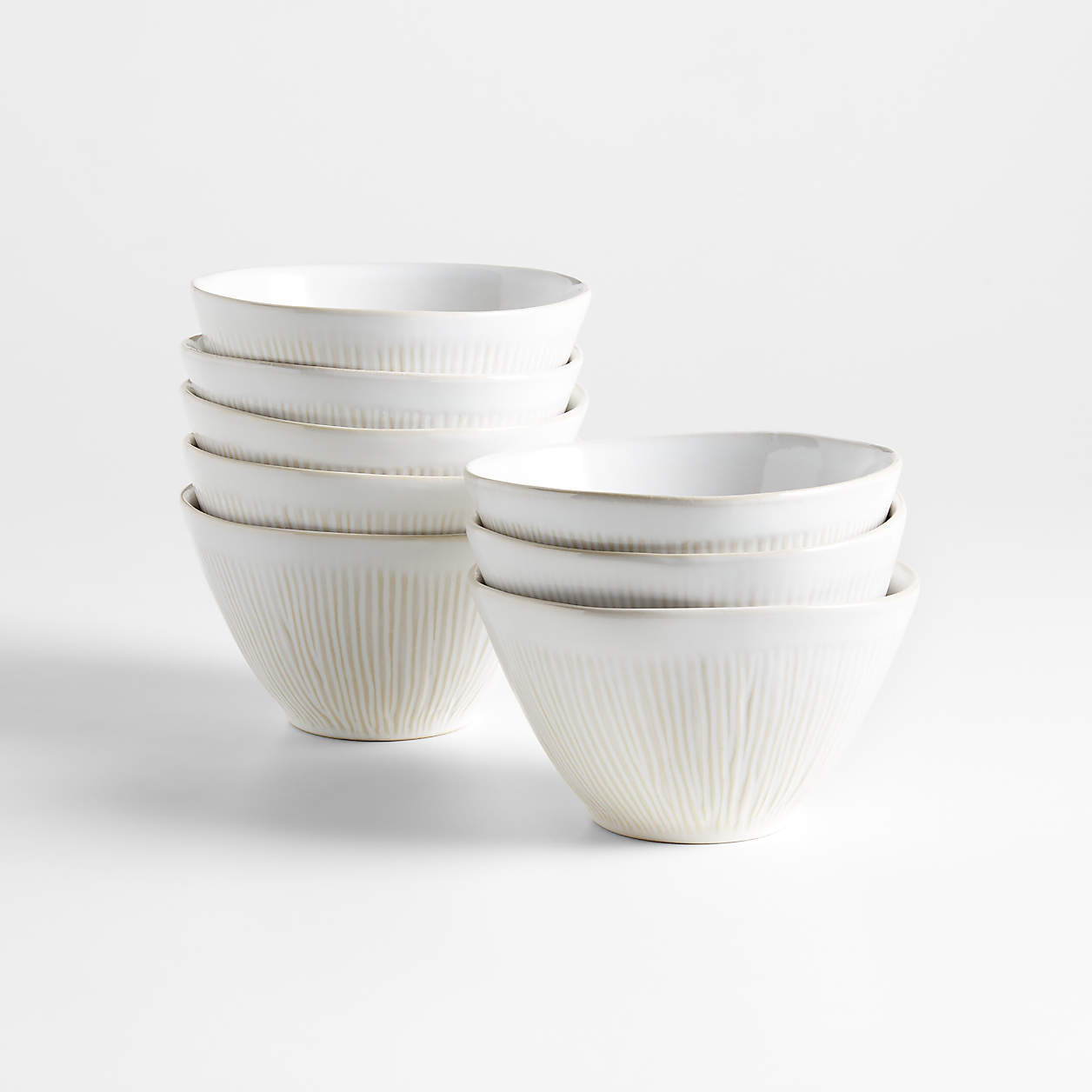 Dover White Cereal Bowls, Set of 8 + Reviews | Crate & Barrel