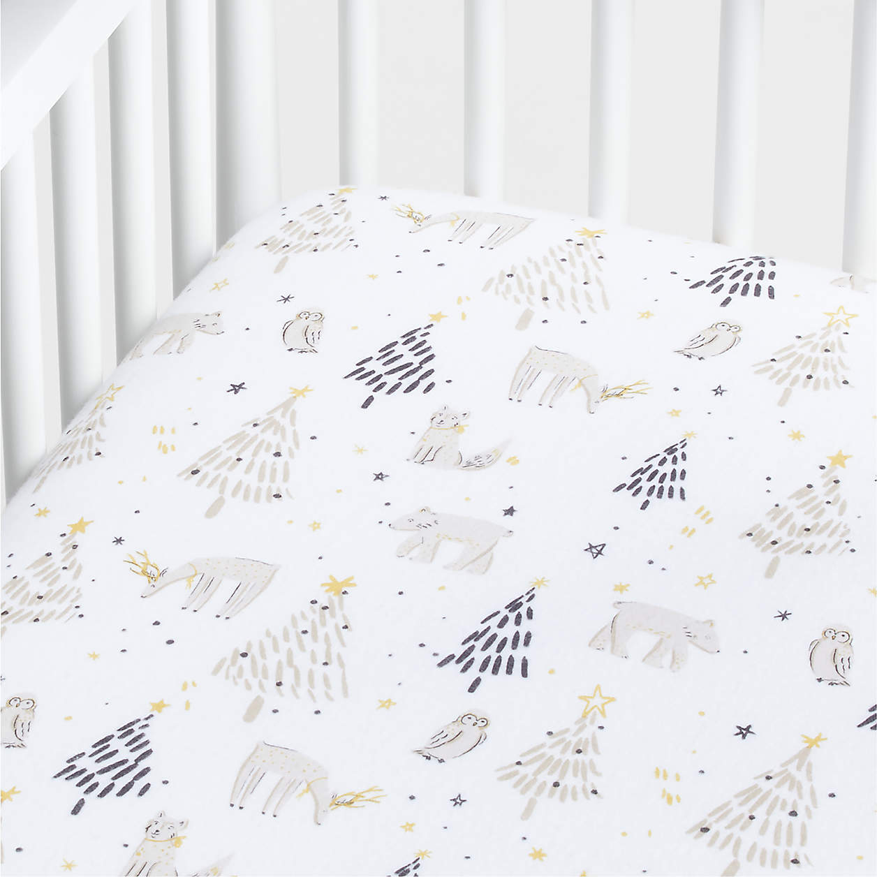 Dreamy Organic Flannel Baby Crib Fitted Sheet | Crate & Kids