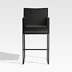 Dune Black Outdoor Bar Stool | Crate & Barrel