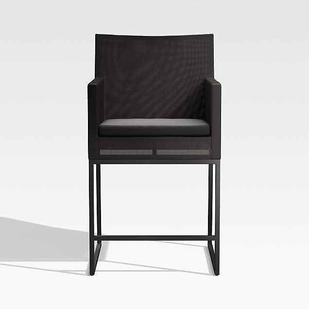 Dune Black and White Outdoor Counter Stool + Reviews | Crate & Barrel ...