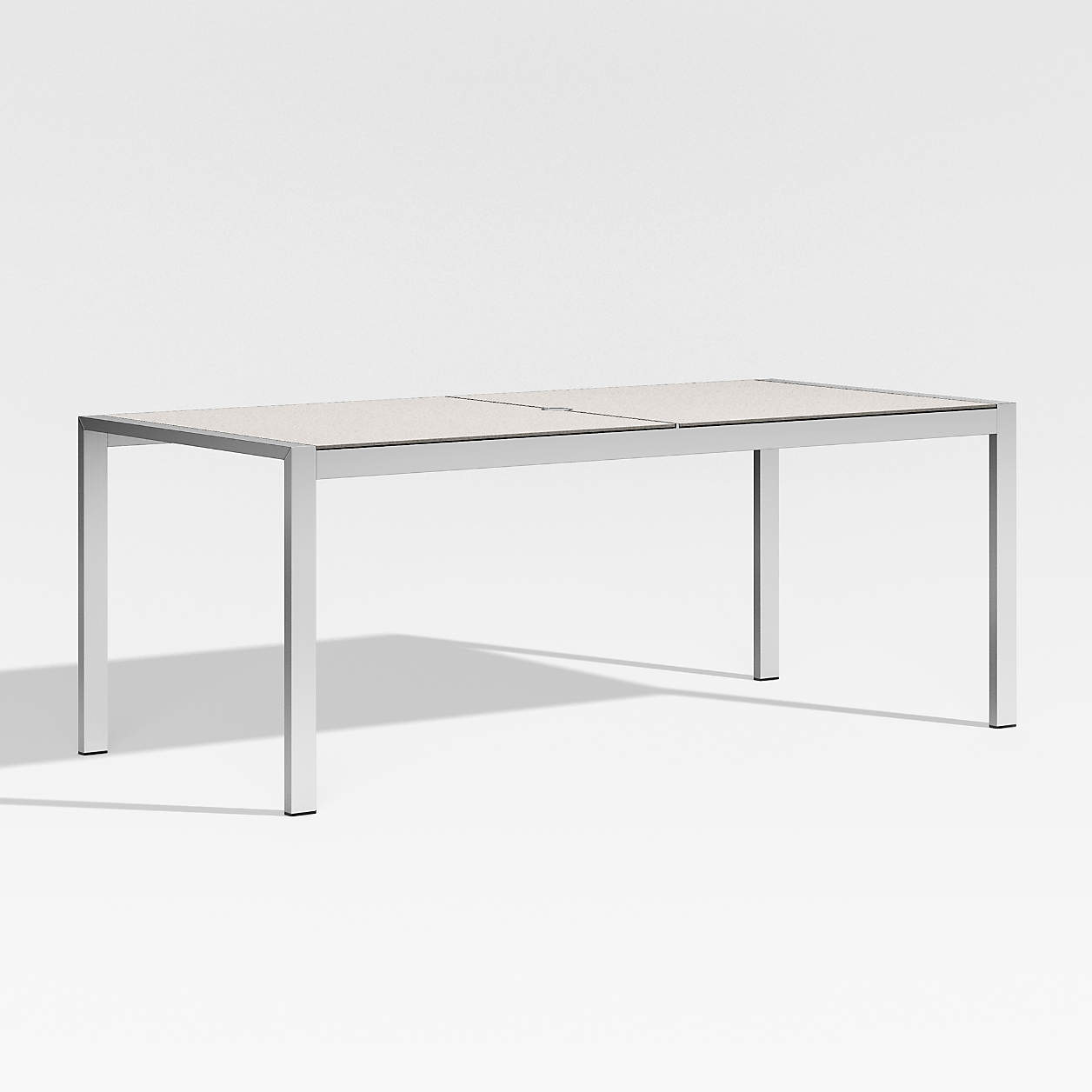 Dune Rectangular Outdoor Patio Dining Table with Pebbled Glass | Crate ...