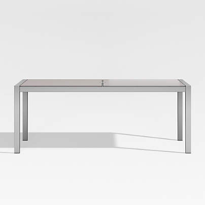 Dune Rectangular Outdoor Patio Dining Table with Pebbled Glass | Crate ...