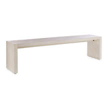 Dunewood Whitewashed Dining Bench | Crate & Barrel
